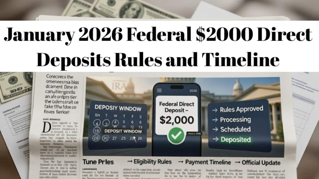 January 2026 Federal $2000 Direct Deposits Rules and Timeline: Facts ...